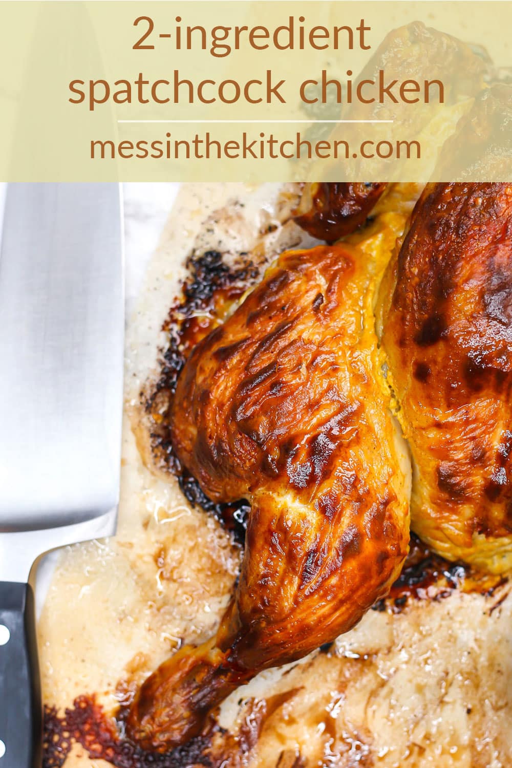2-Ingredient Spatchcock Chicken – Mess in the Kitchen